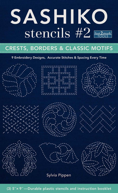 Sashiko Stencils #2 Crests, Borders & Classic Motifs | The Artful ...