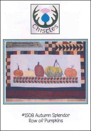 Autumn Splendor: Row Of Pumpkin by Thistles Counted Cross Stitch Patte ...
