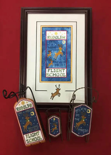 Rudolph Flight School by Foxwood Crossings Counted Cross Stitch Pattern ...